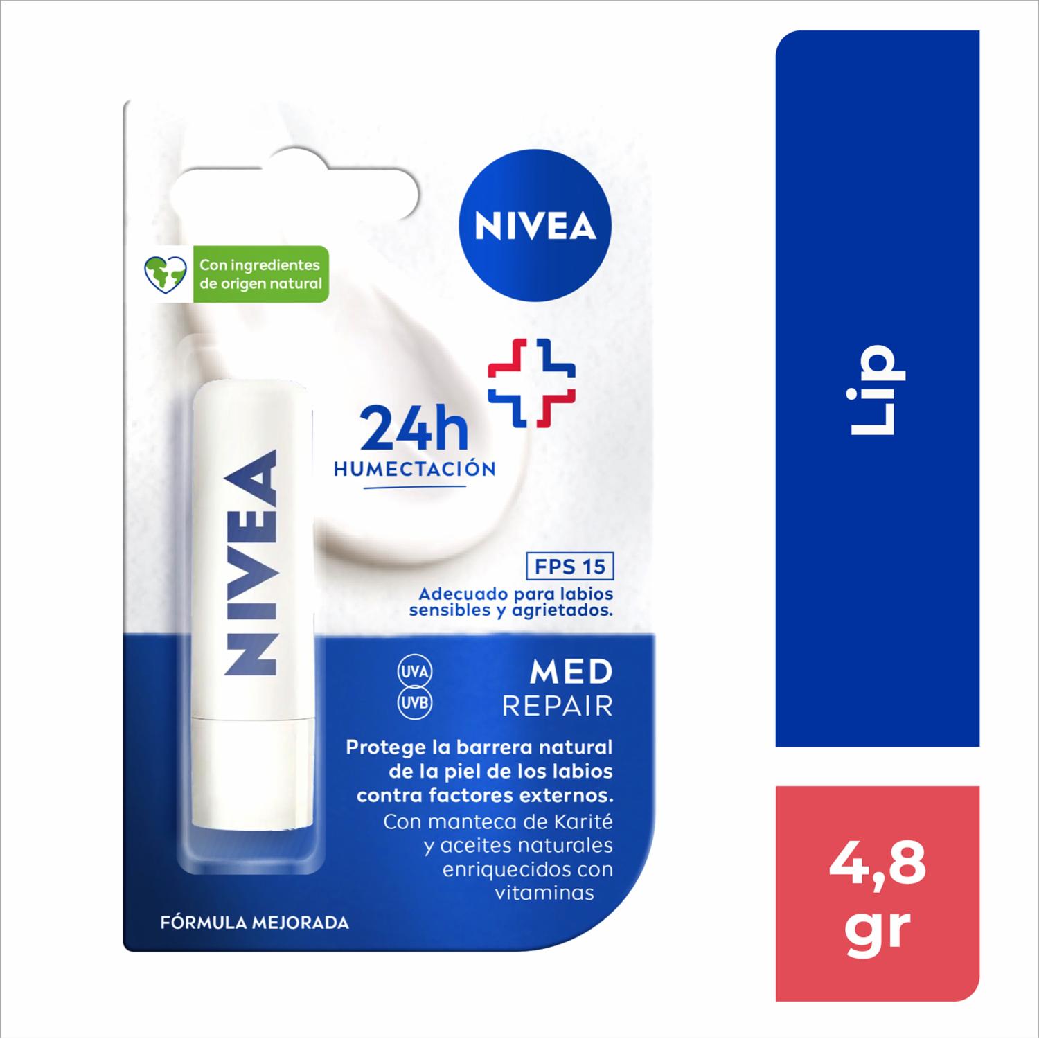 Humectante Labial Para Labios Sensibles Y Agrietados NIVEA 4.80 G ...