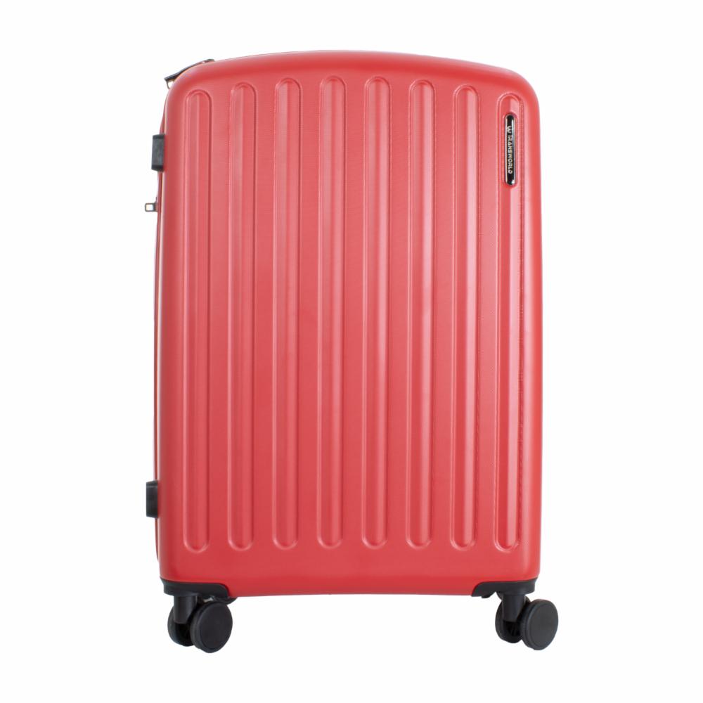 Maleta De Viaje De Textura Dura Color Rojo TRANSWORLD 60 Cm - Megamaxi