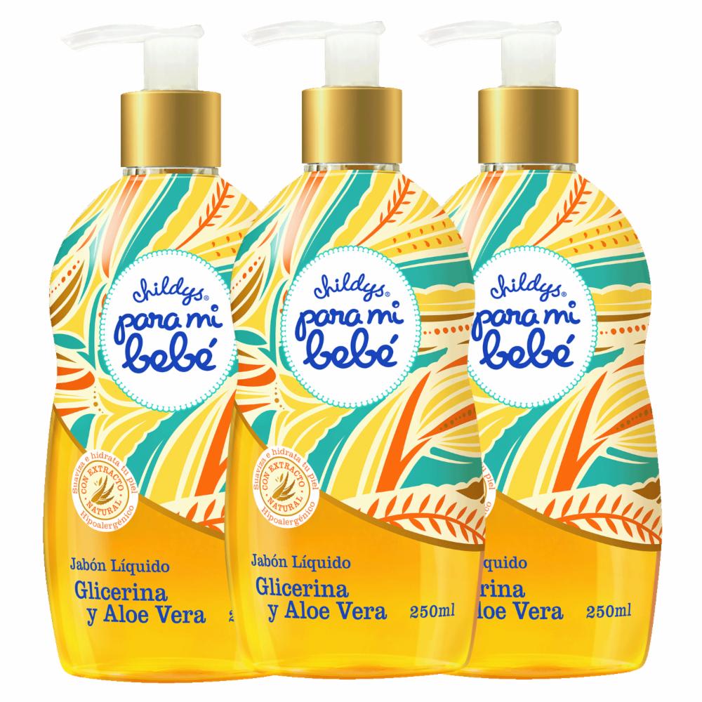 Jabón Líquido Con Glicerina PARA MI BEBÉ 3 X 250 Ml - Megamaxi