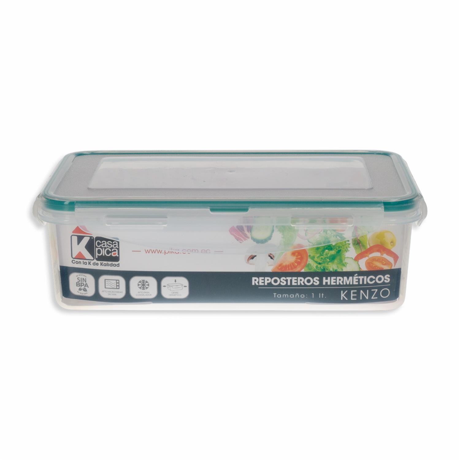 Repostero Rectangular Línea Kenzo Color Menta CASA PICA 1 Litro - Megamaxi