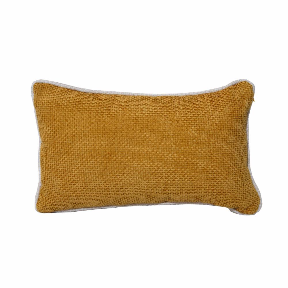 Cojín Con Cierre Mostaza Rudon Beige POMAROSA 30 Cm - Megamaxi