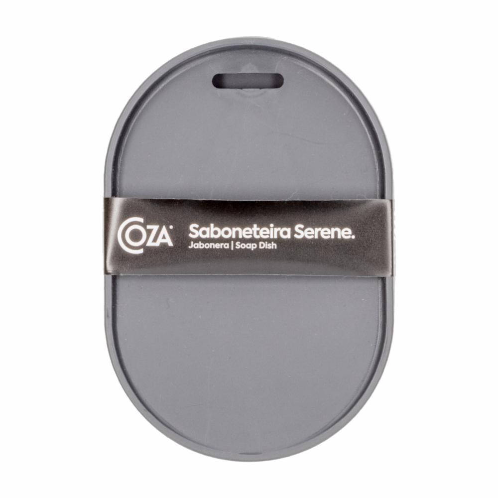 Jabonera Plástica Color Gris Plomo COZA Unidad - Megamaxi