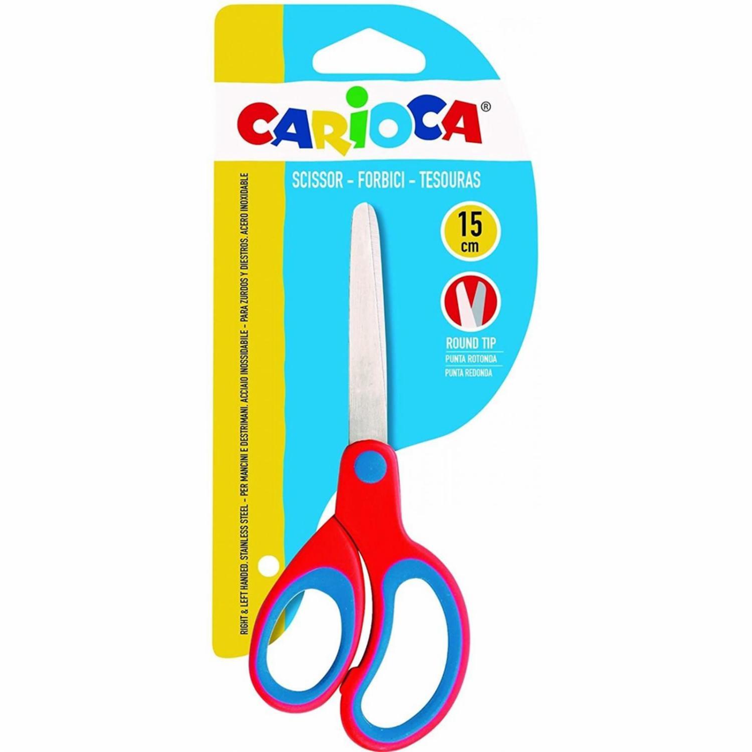 Tijera Escolar Punta Redonda Zurdos Y Diestros 1 Pc Carioca CARIOCA 15 ...