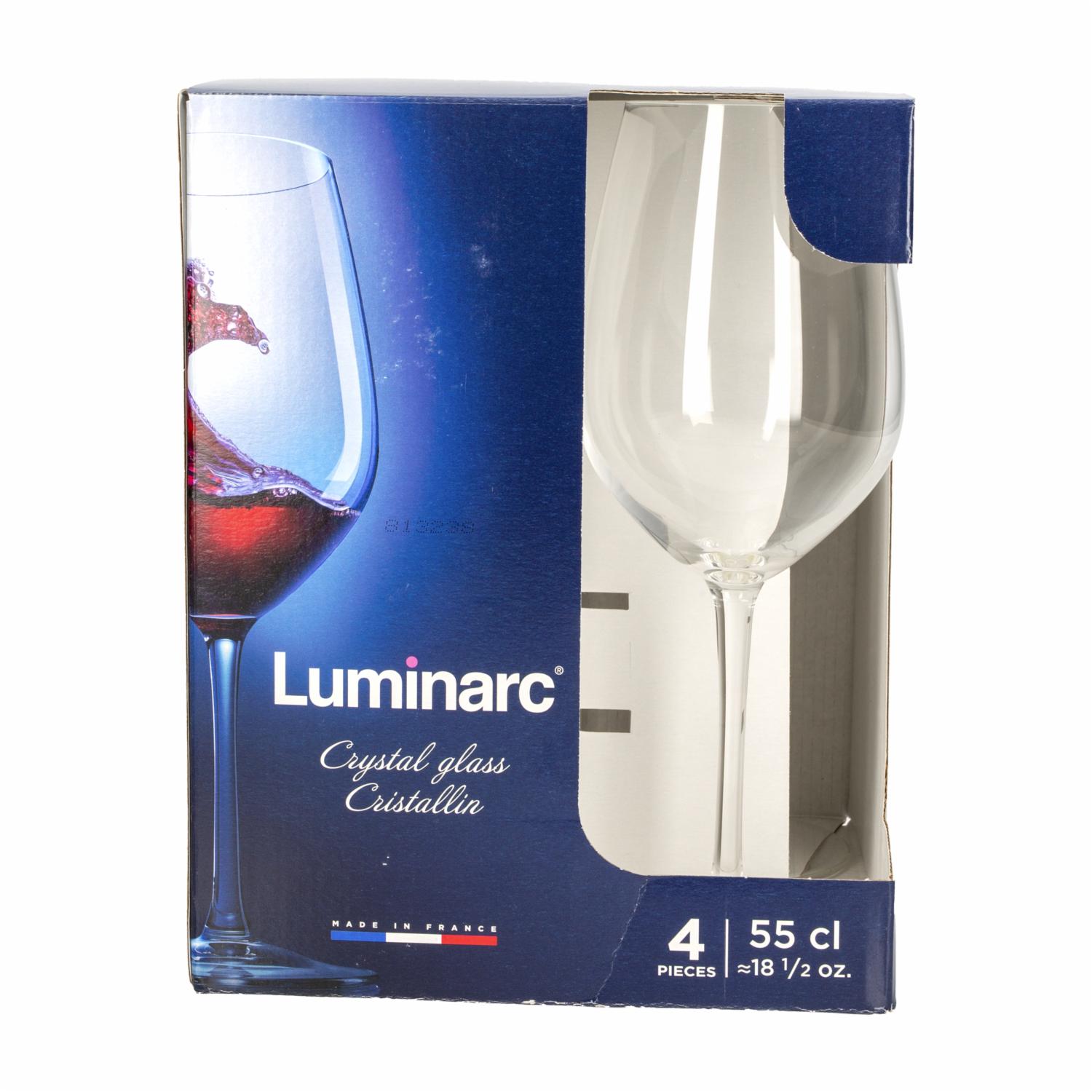 Set Copas De Vino Tinto Diseño Menades LUMINARC X4 Piezas - Megamaxi