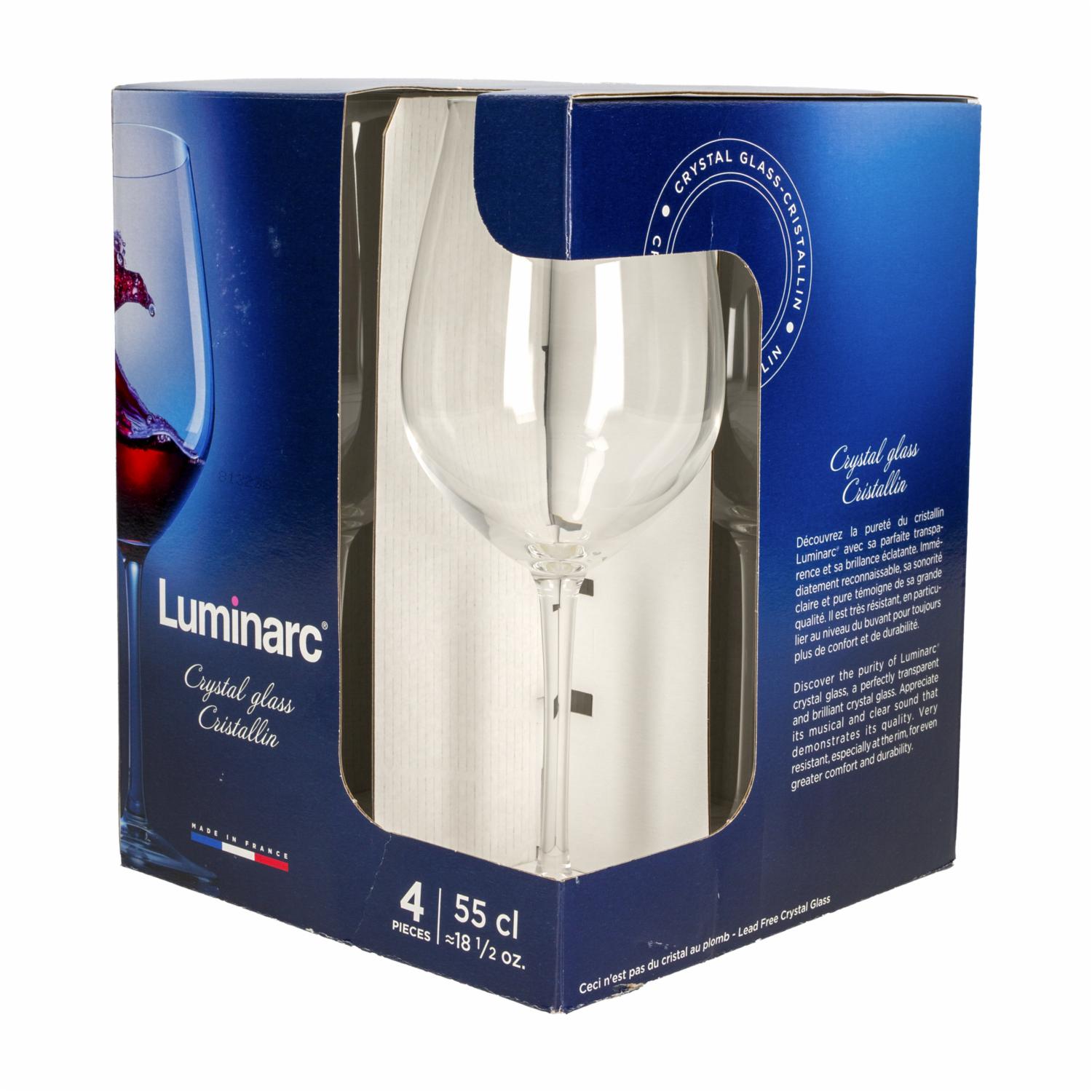 Set Copas De Vino Tinto Diseño Menades LUMINARC X4 Piezas - Megamaxi