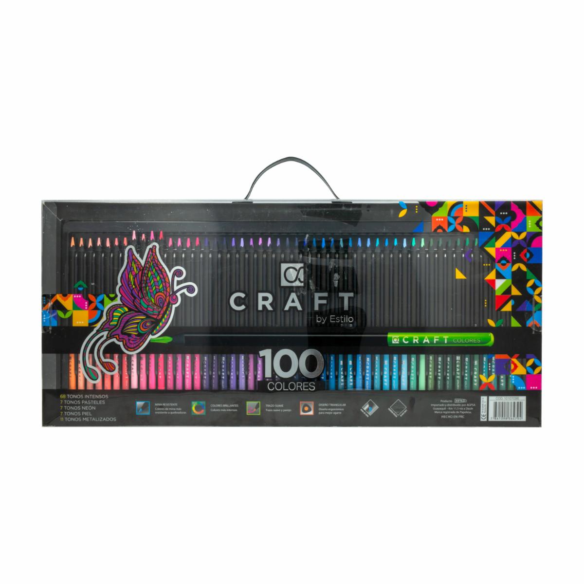 Lápices De Colores Craft ESTILO X 100 Uds - Megamaxi