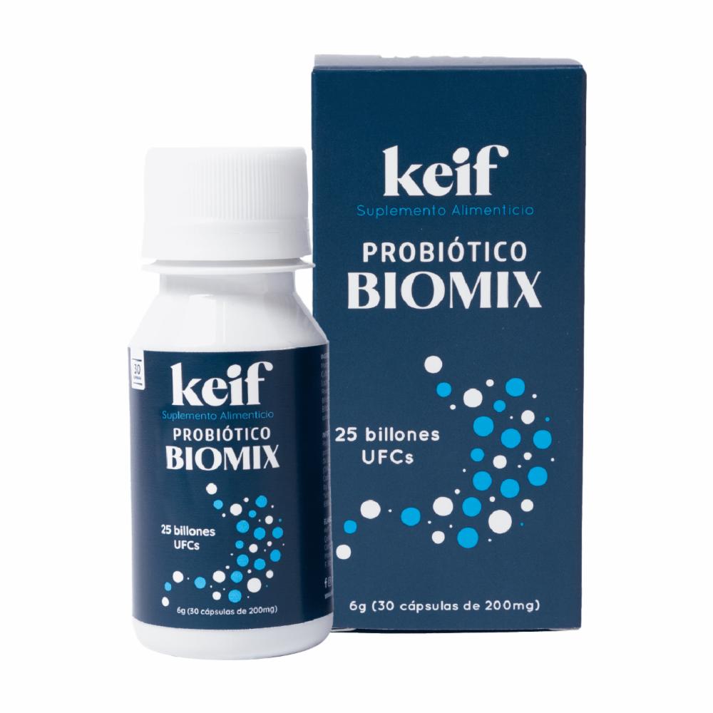 Biomix Probióticos Suplemento Alimenticio KEIF 30 Cápsulas De 200 Mg ...