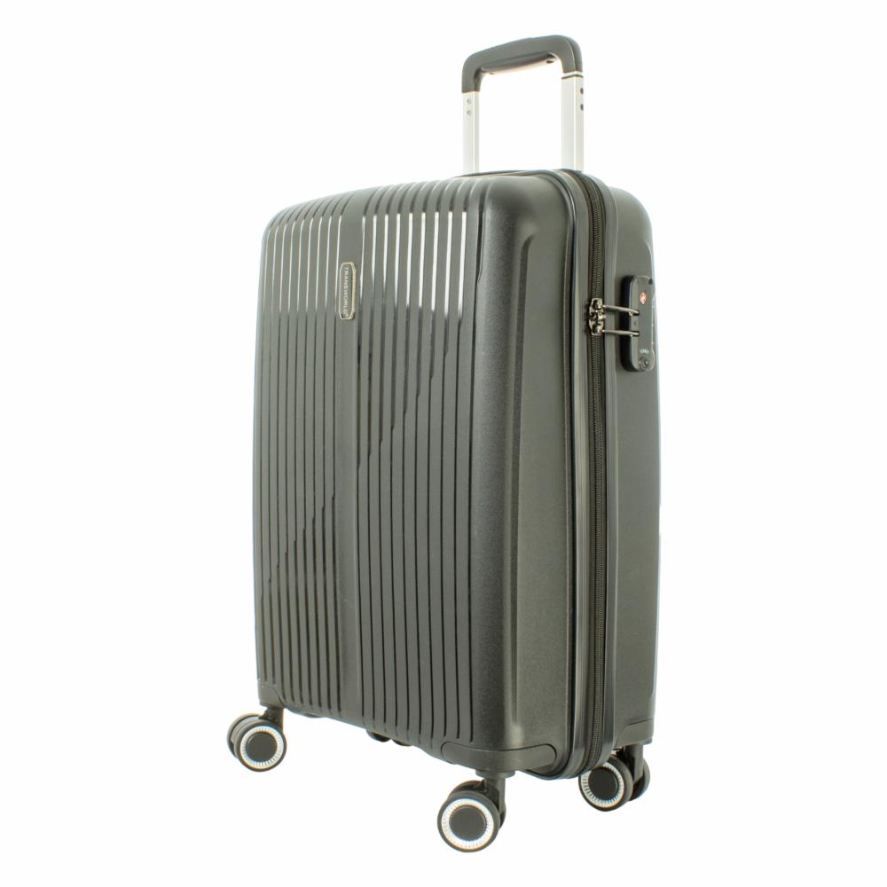 Maleta De Viaje Trolley Negra TRANSWORLD LUGGAGE 20" - Megamaxi
