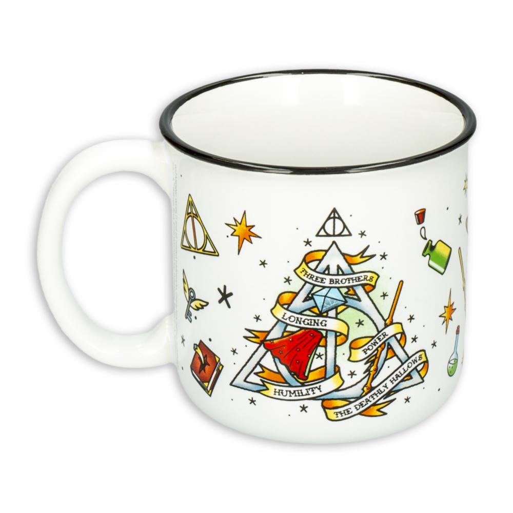 Jarro De Cerámica Diseño Harry Potter Magic Symbols STOR 14 Onzas - Megamaxi