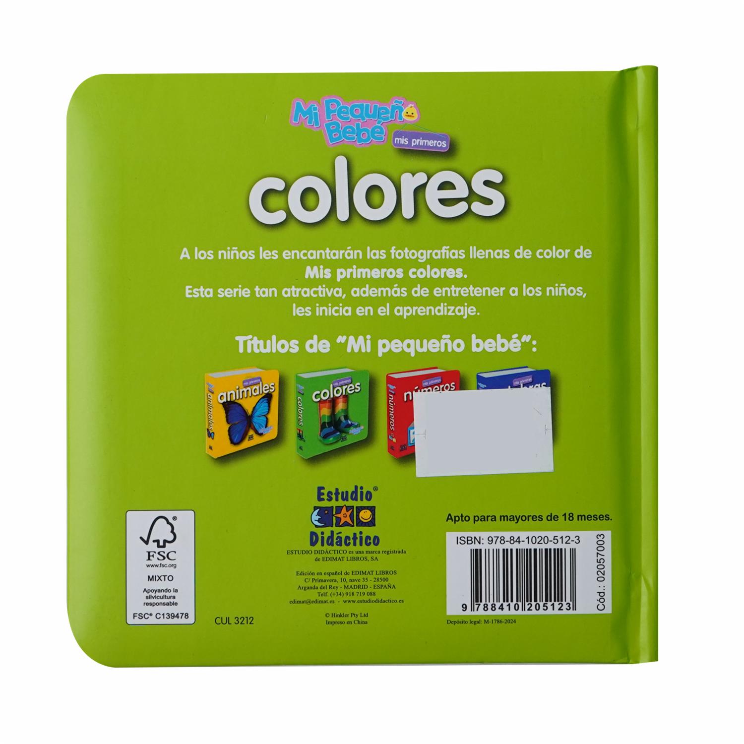 Libros Mis Primeros Colores EDIMAT 25 Páginas - Megamaxi