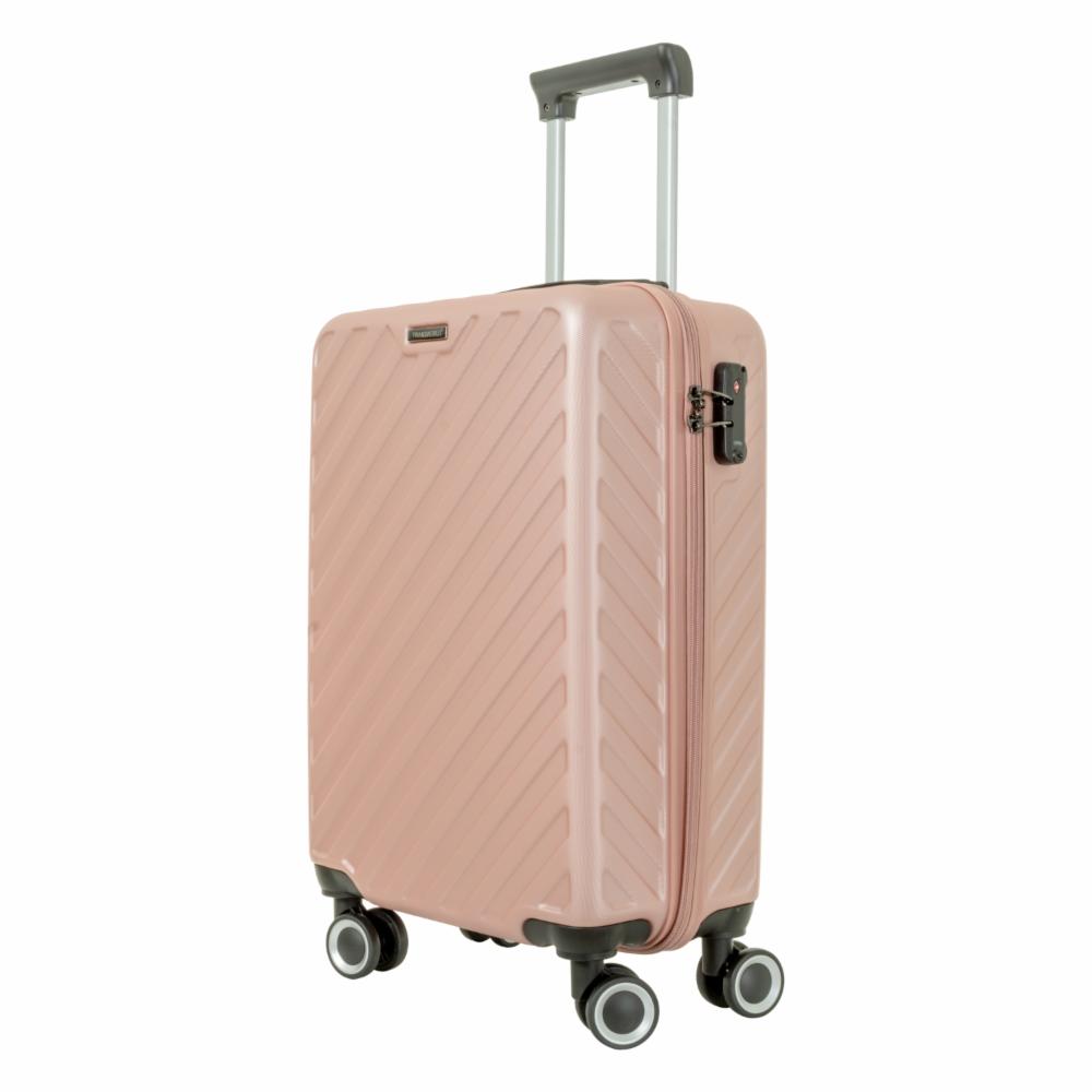 Maleta De Viaje Trolley Rosado TRANSWORLD LUGGAGE 59x37x21 Cm - Megamaxi