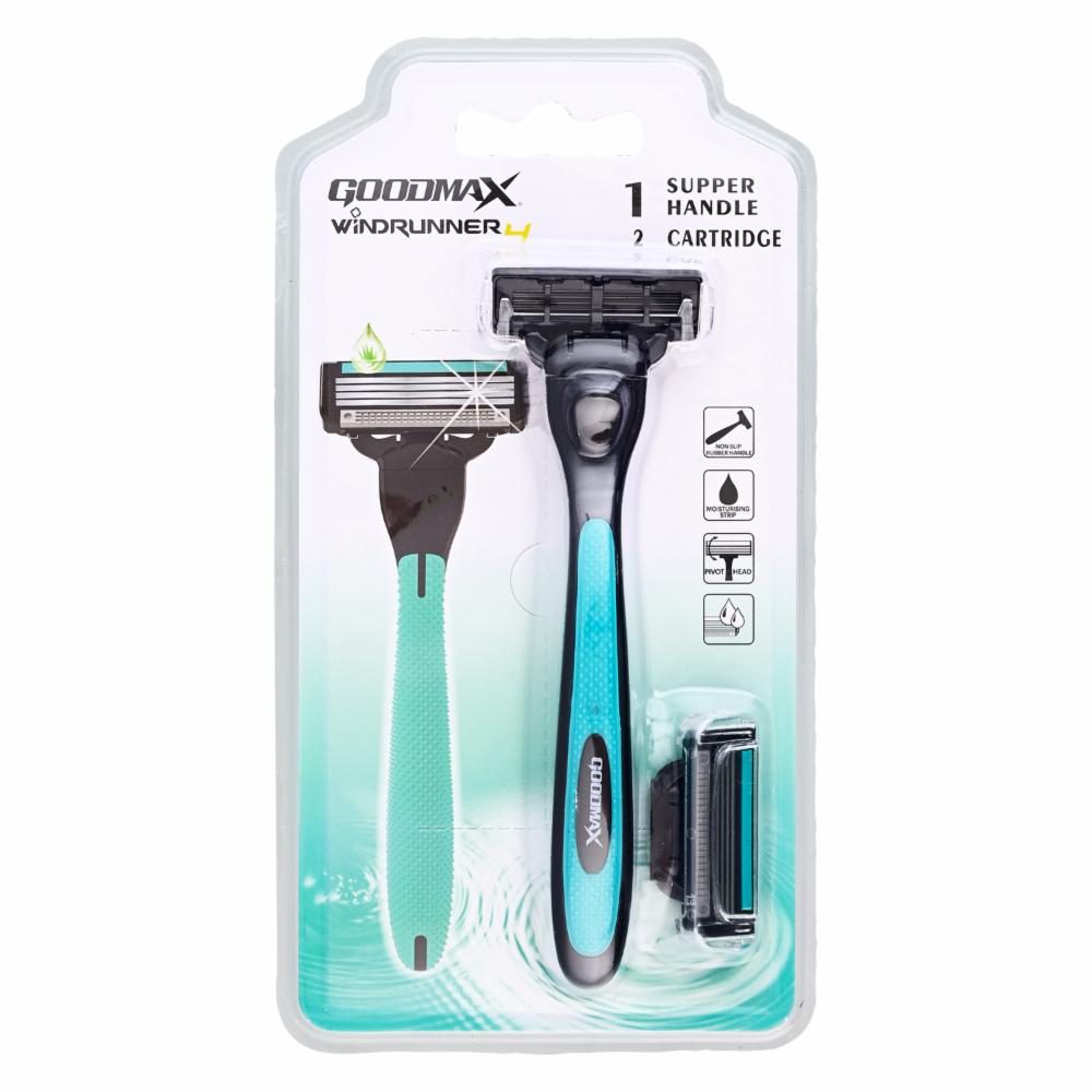 Afeitadora Windrunner 4 Con 2 Recambios GOODMAX 2 Piezas - Megamaxi