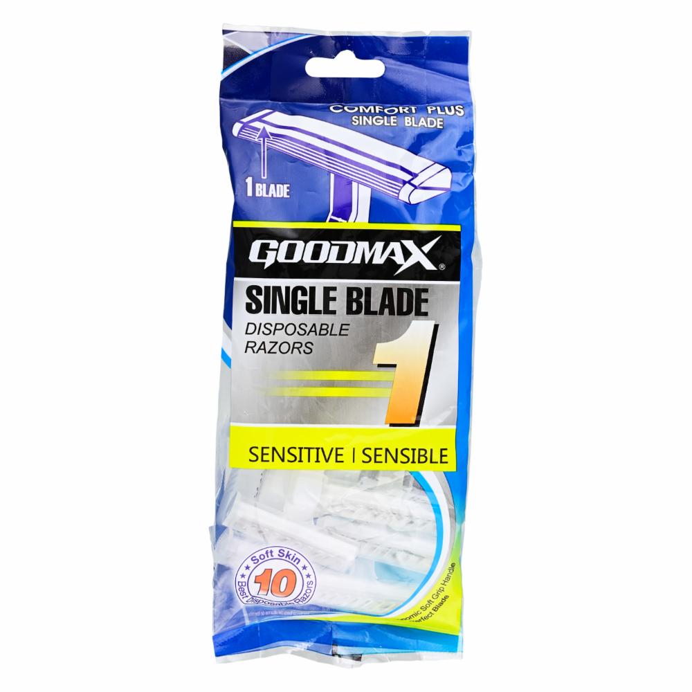 Afeitadora Desechable Single Blade GOODMAX 10 Unidades - Megamaxi