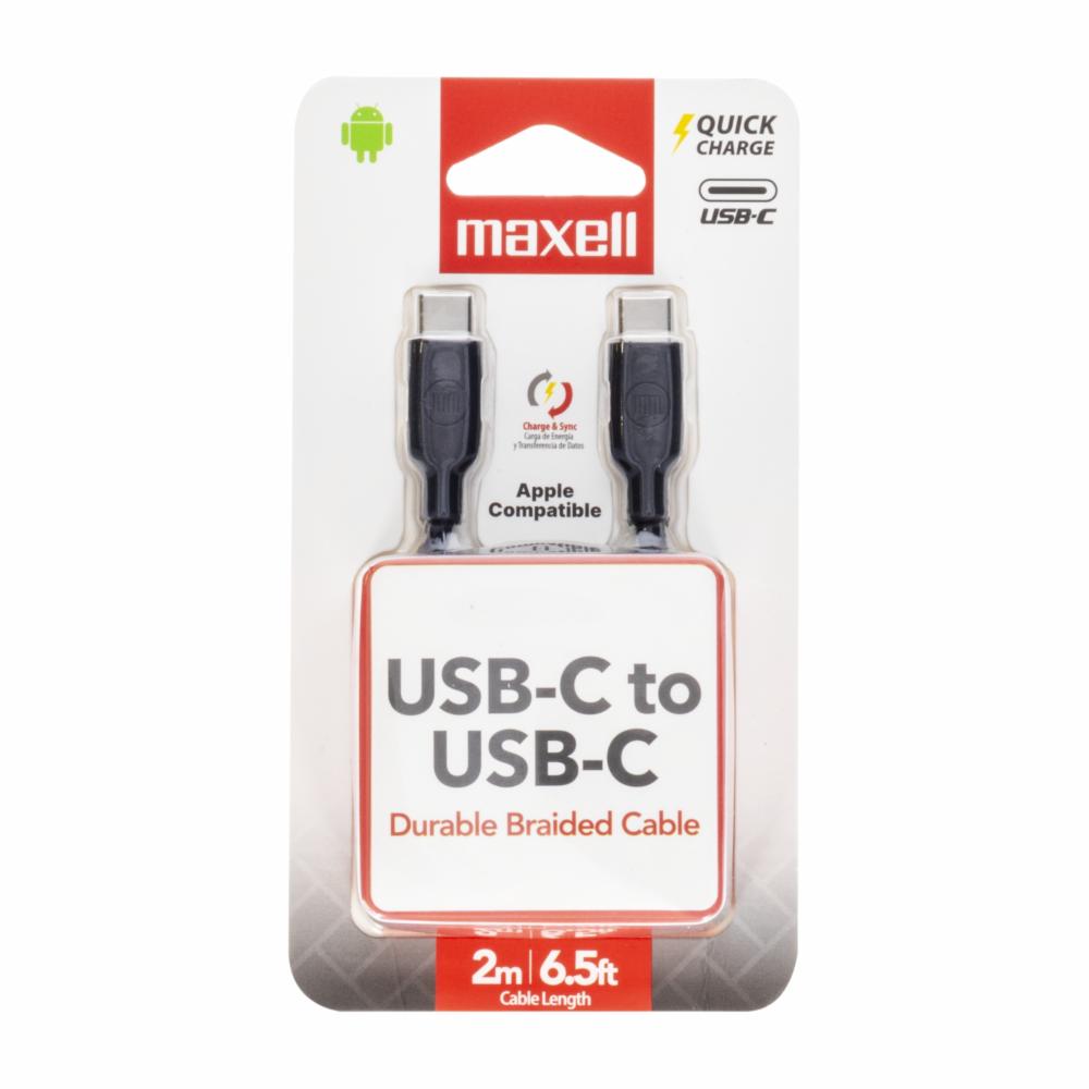 Cable USB C A USB-C Negro MAXELL 2 Metros - Megamaxi