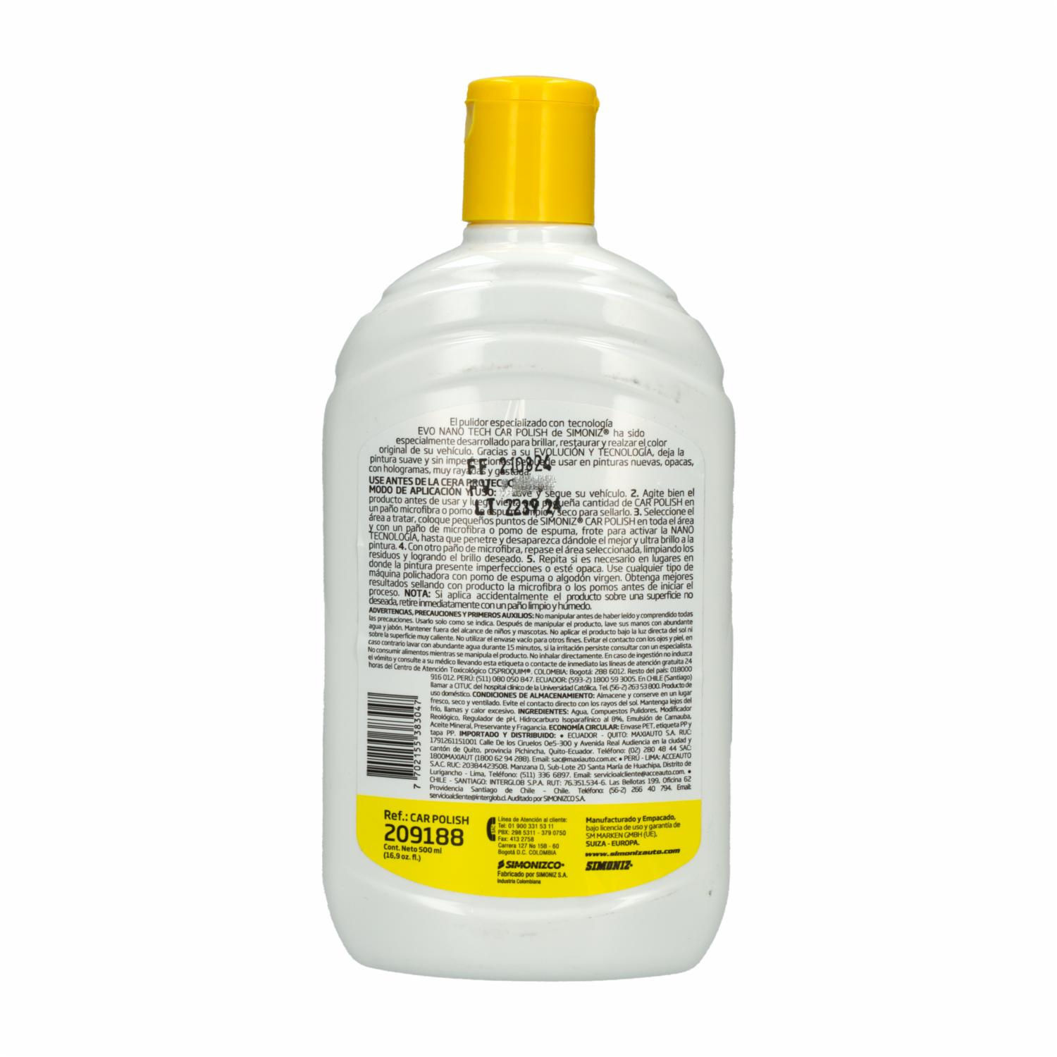 Pulimento Automotriz Desmanchador SIMONIZ 500 Ml - Megamaxi
