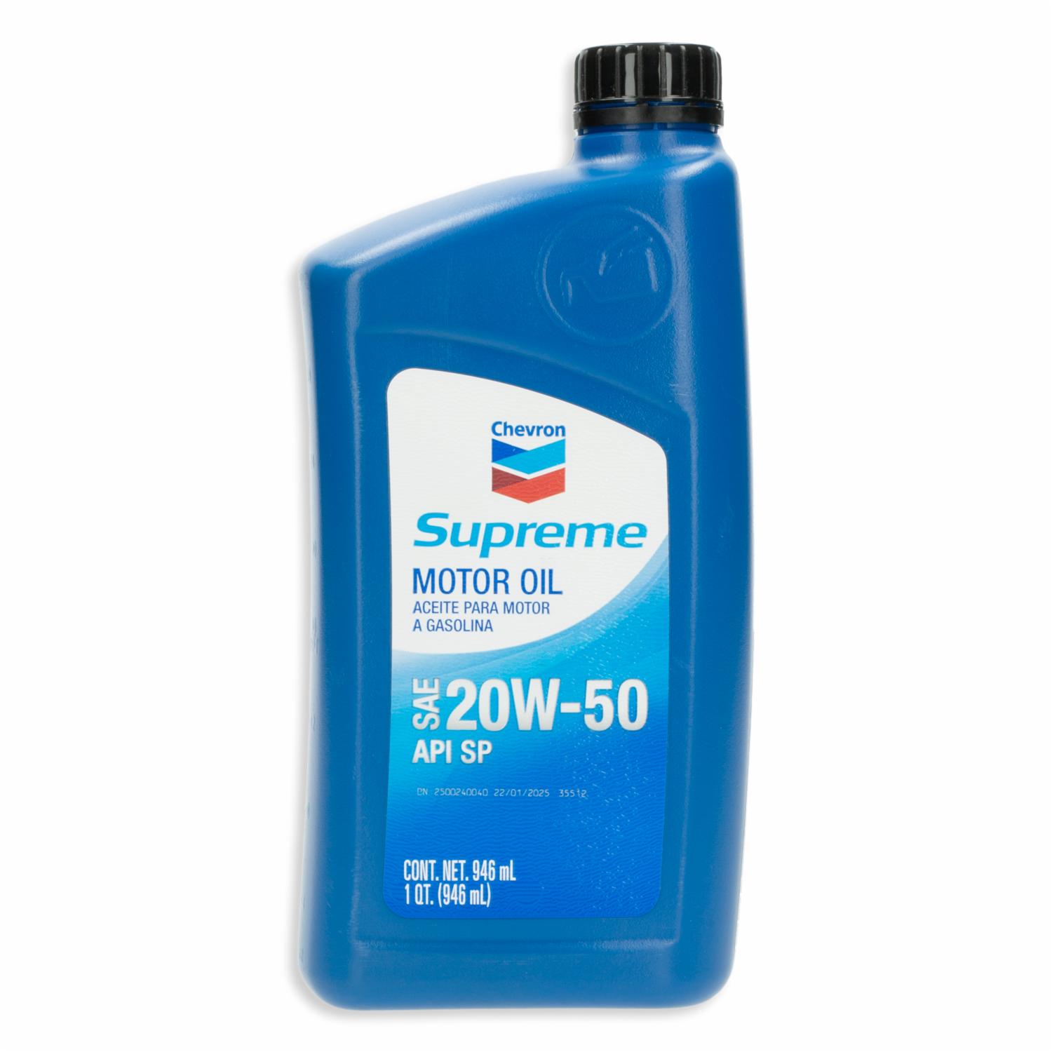 Aceite Automotriz Supreme SAE20W-50 API SP CHEVRON 946 Ml - Megamaxi