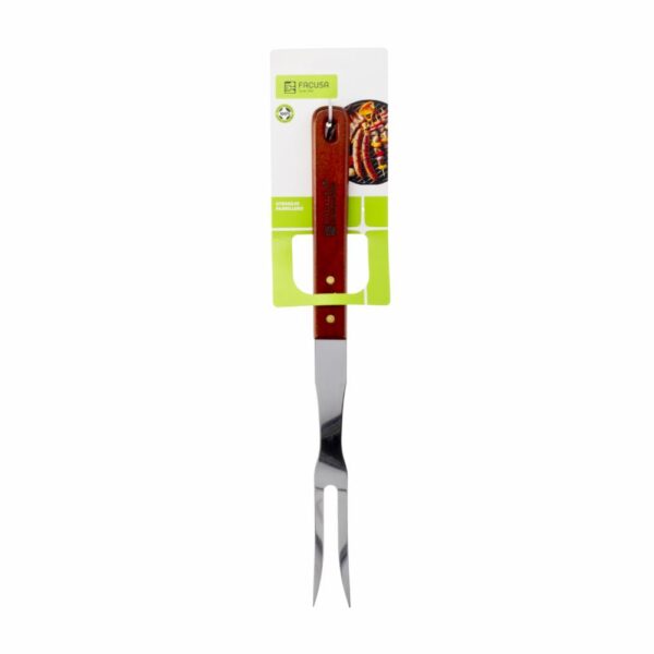 Trinche Parrillero Mango De Madera FACUSA 1 Pieza - Megamaxi