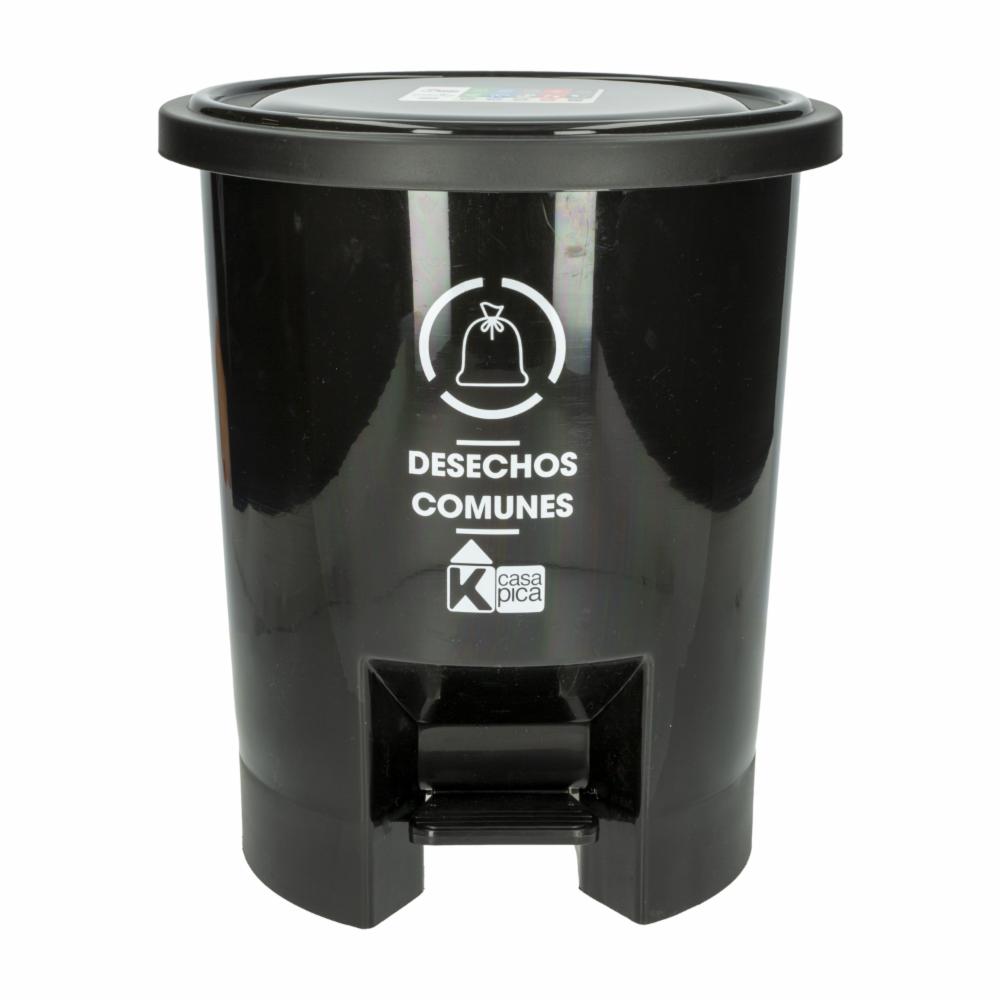 Tacho De Basura Desechos Comunes Con Tapa Negro CASA PICA 10 Litros ...