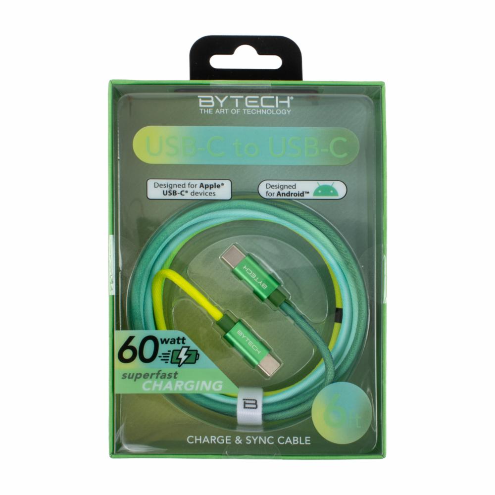 Cable Cargador USB-C Hacia USB-C BYTECH 1.82 M - Megamaxi