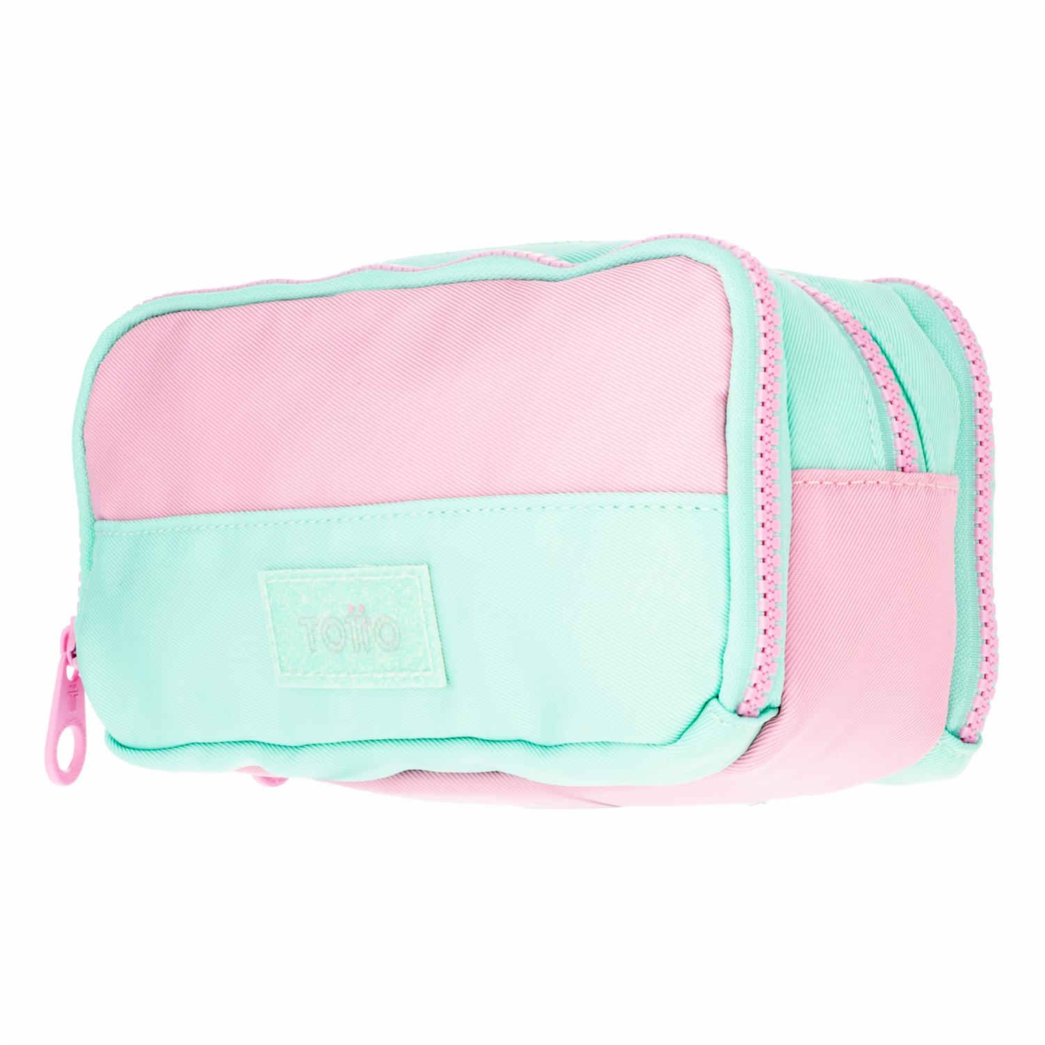 Cartuchera Multiusos Cluw Verde/Rosado TOTTO Pequeño - Megamaxi