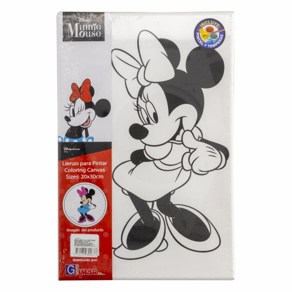 Lienzo Pre Impreso Para Pintar Minnie Mouse DISNEY 20 X 30 Cm - Megamaxi