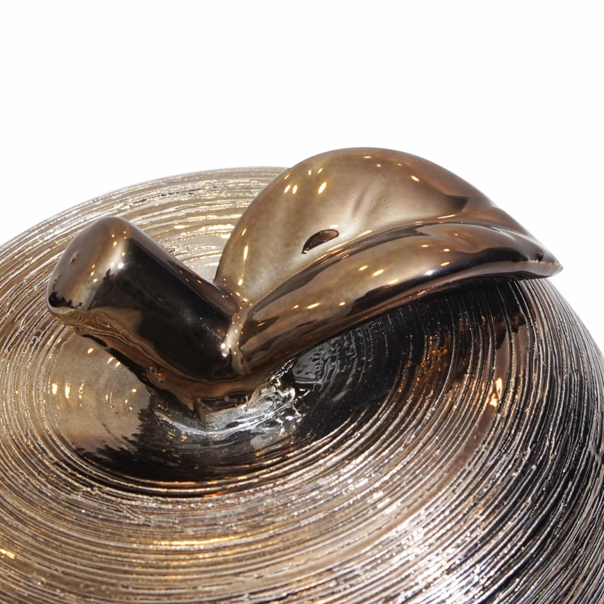 Figura Manzana Decorativa Dorada Con Lineas Calado De Ceramica FREE ...
